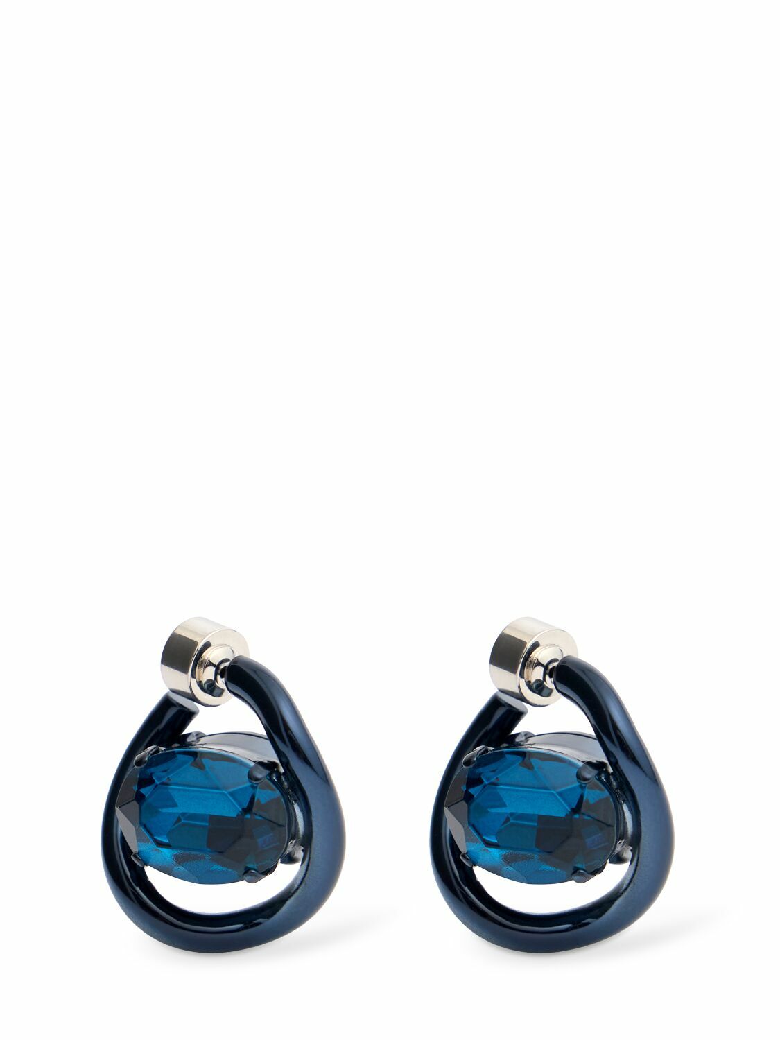 MARNI Crystal Stone Hoop Earrings Marni