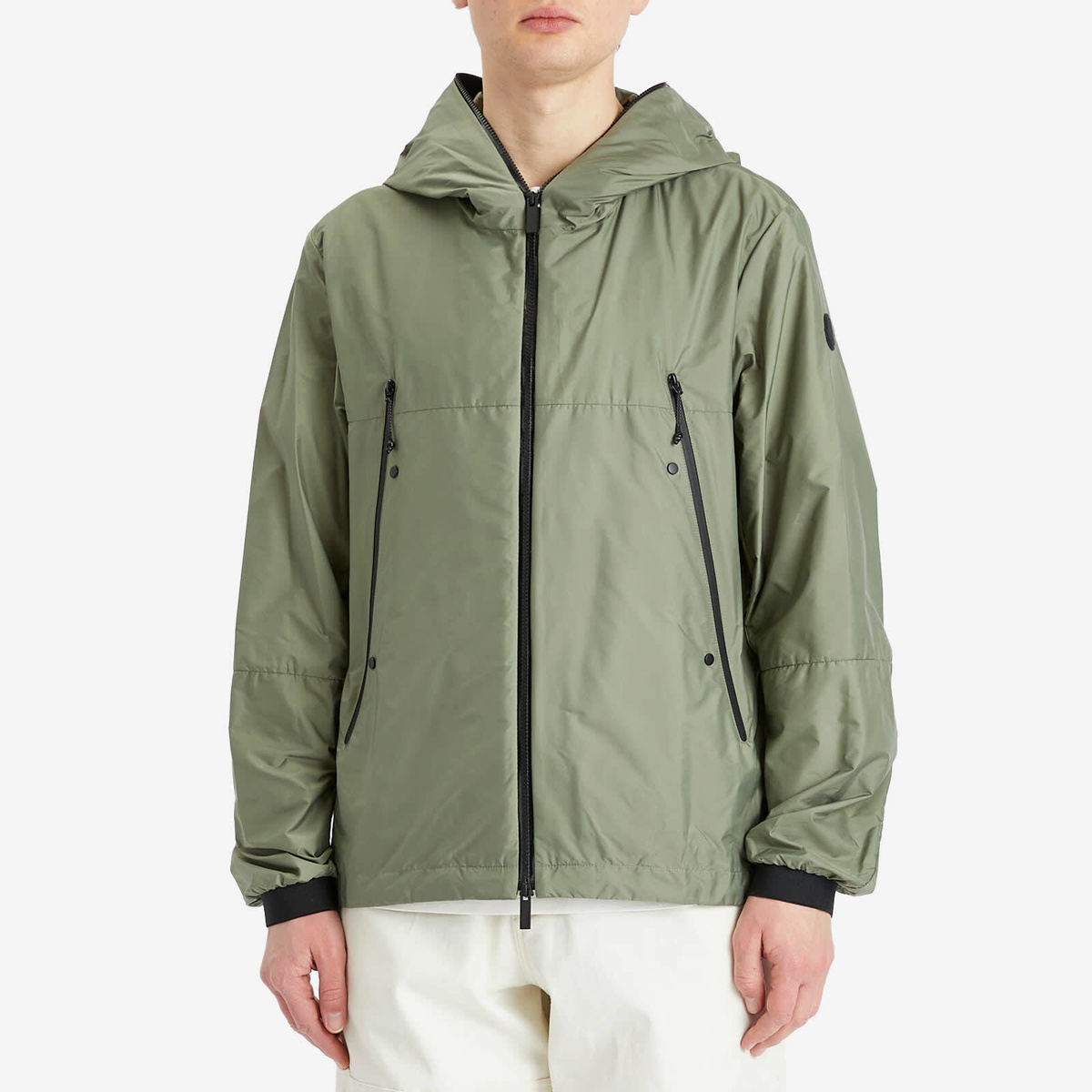 Moncler Men's Junichi Rain Jacket in Green Moncler