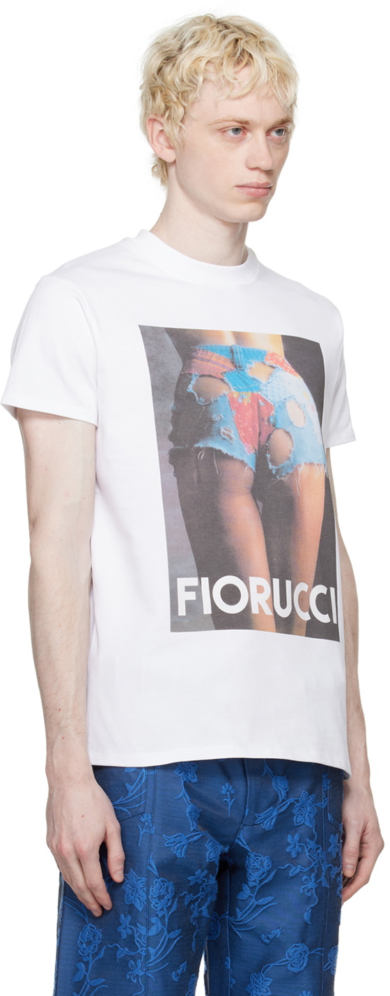 Fiorucci White Graphic Poster T-Shirt Fiorucci