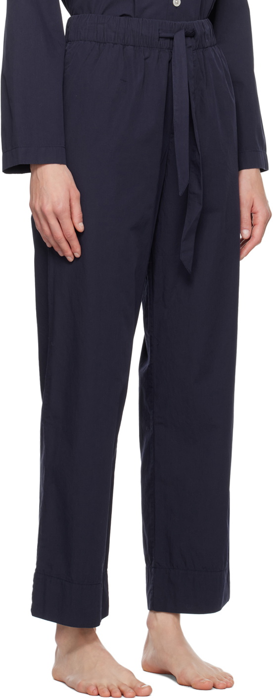 Tekla Navy Drawstring Pyjama Pants Tekla Fabrics