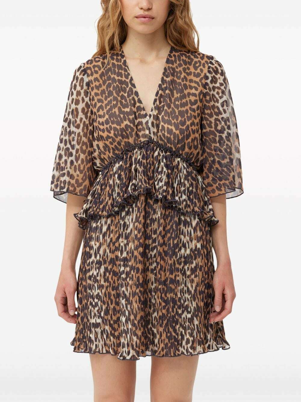 GANNI - Leopard Print Mini Dress GANNI