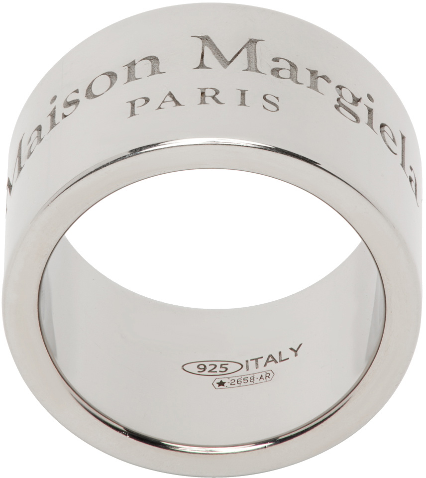Maison Margiela Silver Thick Band Ring Maison Margiela