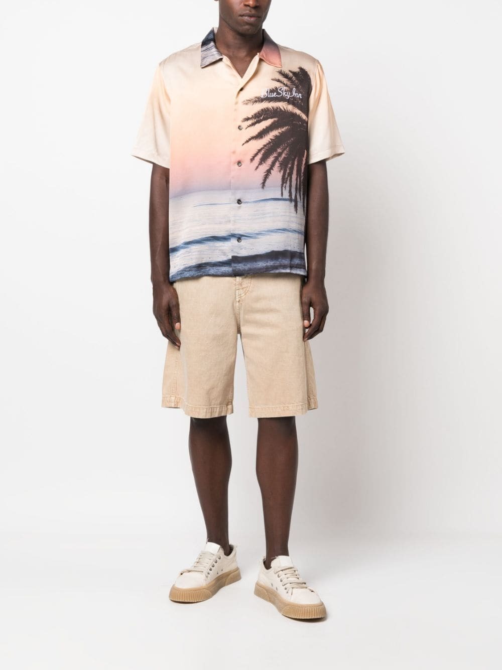 BLUE SKY INN - Printed Viscose Shirt Blue Sky Inn