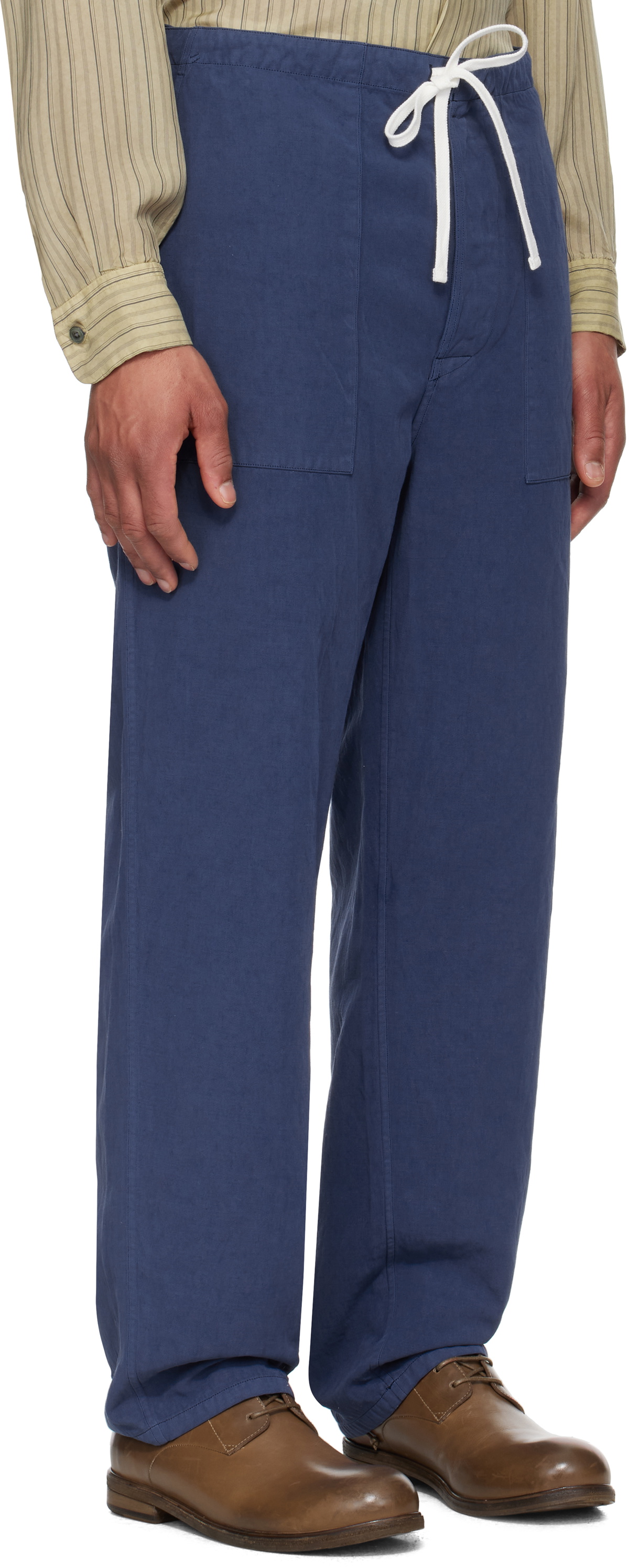 KAPTAIN SUNSHINE Navy Walk Easy Baker Trousers Kaptain Sunshine