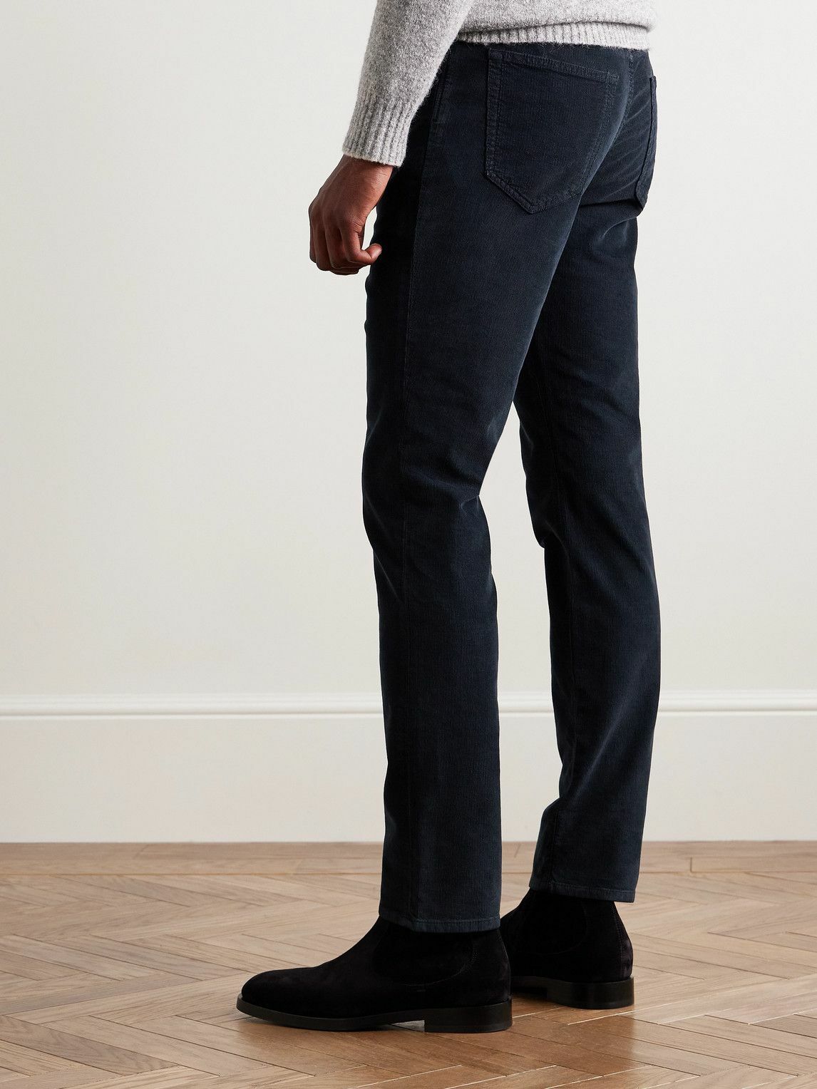 Boglioli - Slim-Fit Stretch Cotton and Modal-Blend Corduroy Trousers ...