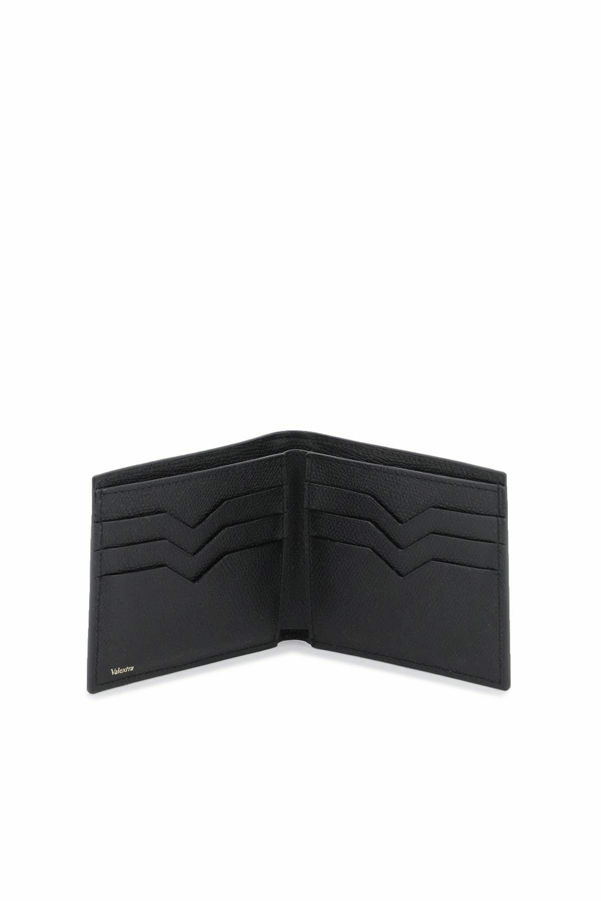 VALEXTRA leather bifold wallet Black Valextra