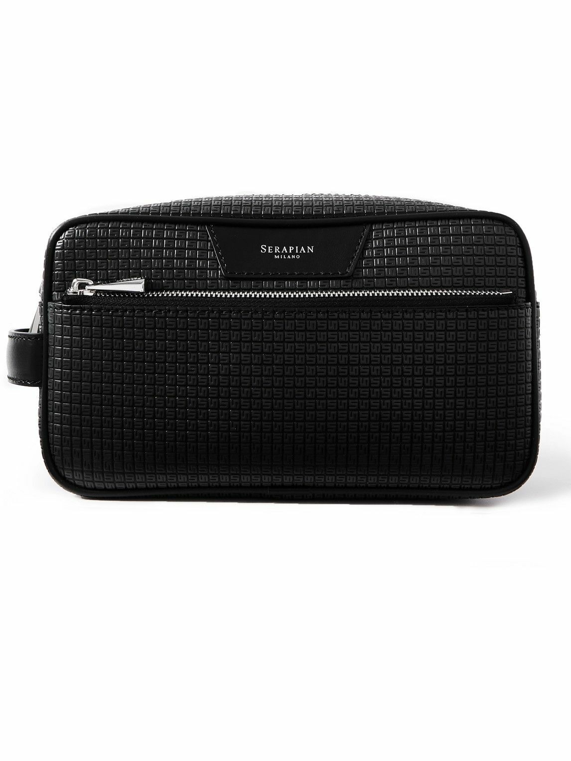 Serapian - Stepan Leather-Trimmed Monogrammed Coated-Canvas Wash Bag ...
