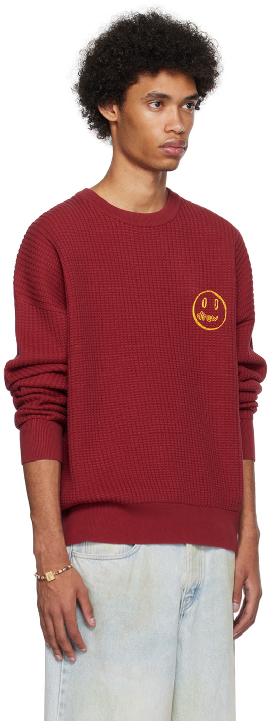 drew house Burgundy Embroidered Sweater drew house