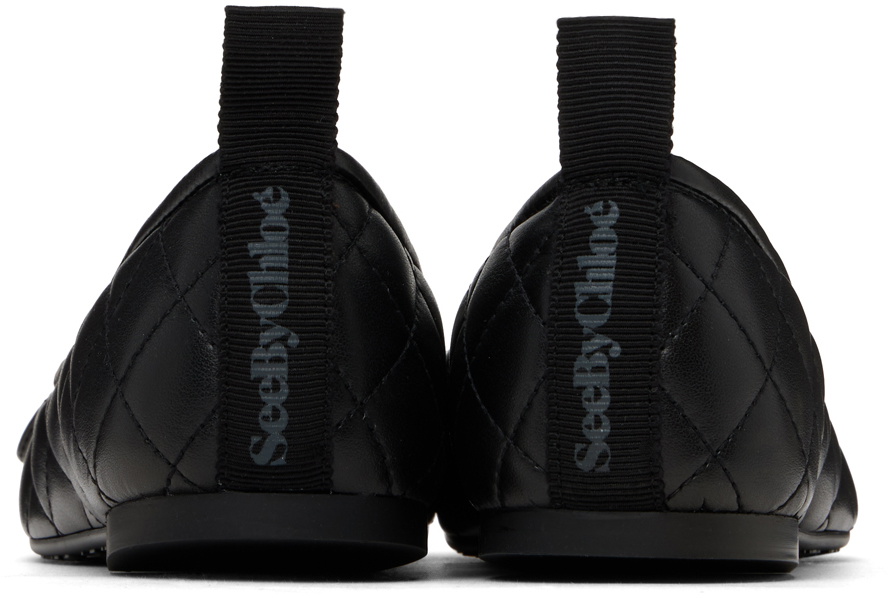 See by Chloé Black Jodie Ballerina Flats Chloe