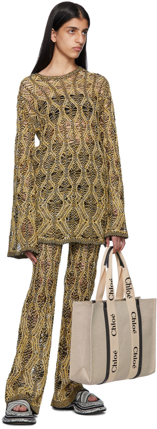 Chloé Off-White Large Woody Tote Chloe