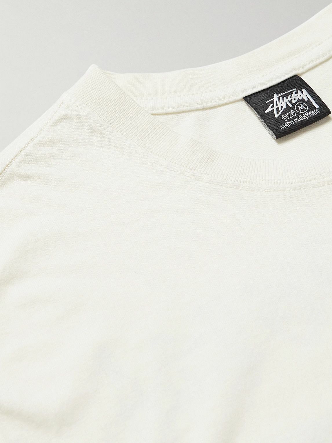 Stussy - Logo-Print Cotton-Jersey T-Shirt - White Stussy