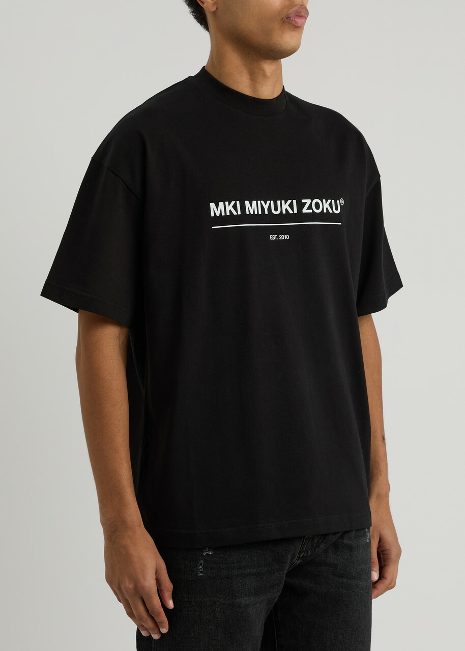 Mki Miyuki Zoku Logo-print Cotton T-shirt Black MKI Miyuki-Zoku