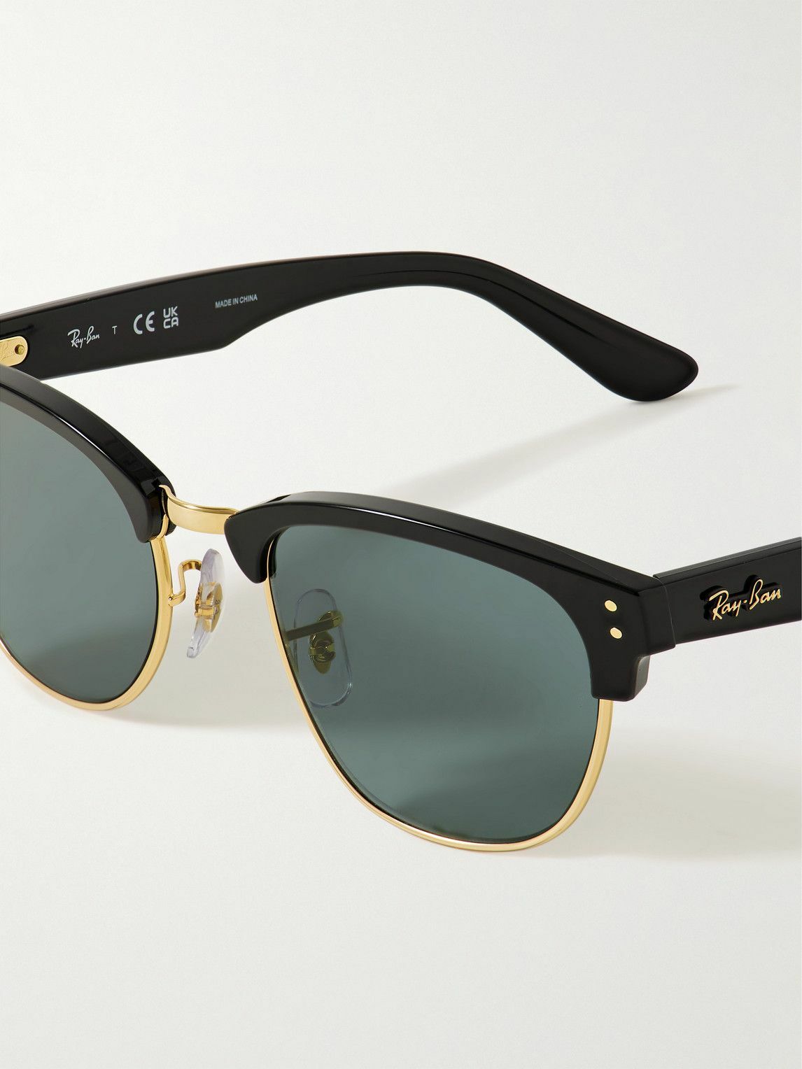 Ray-Ban - Clubmaster Reverse D-Frame Acetate and Gold-Tone Sunglasses ...
