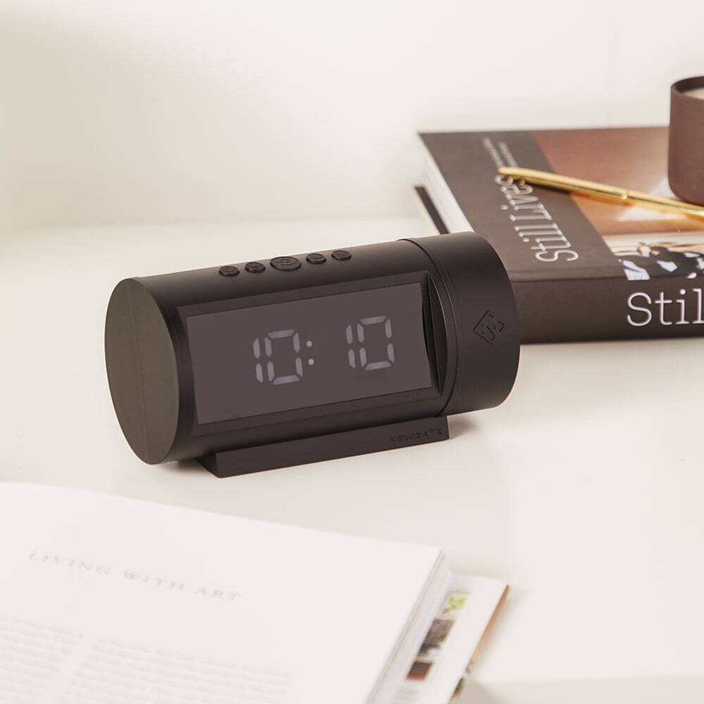 Newgate Clocks Pil LCD Digital Alarm Clock in Black Newgate Clocks
