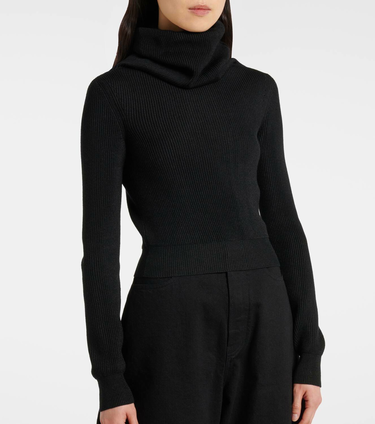 Alaïa Hooded wool-blend top ALAÏA