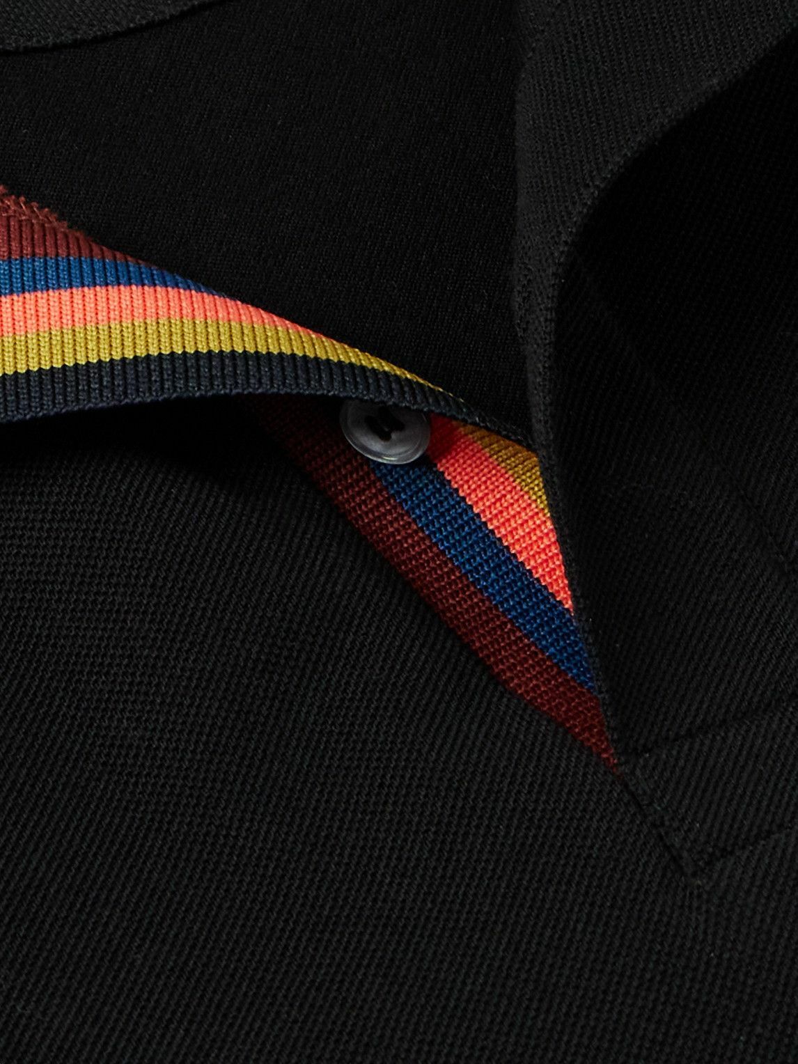 Paul Smith - Cotton-Piqué Polo Shirt - Black Paul Smith