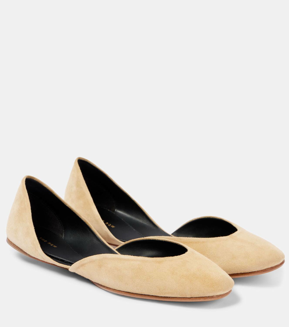 The Row Gemma suede ballet flats The Row