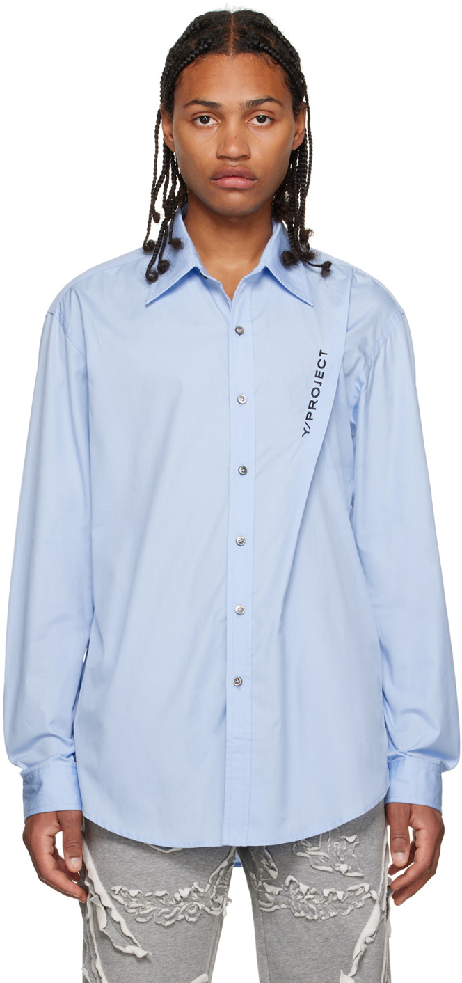 Y/Project Blue Pinched Shirt Y/Project