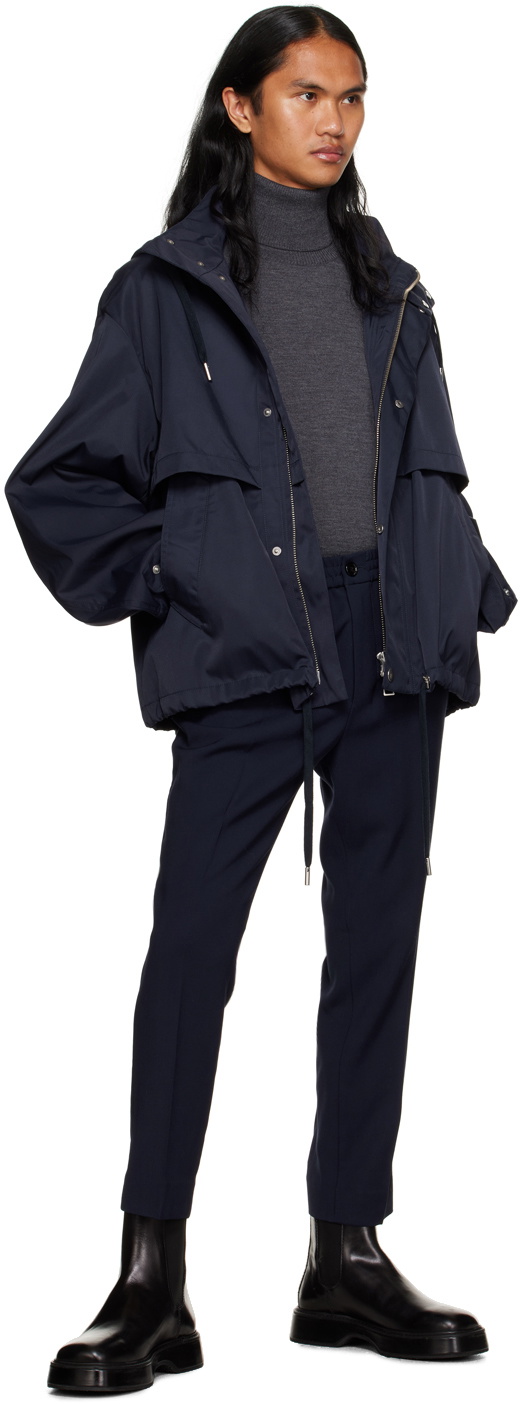 AMI Alexandre Mattiussi Navy Short Jacket AMI Alexandre Mattiussi