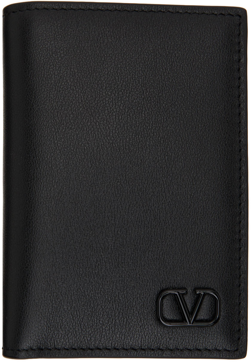 Valentino Garavani Black VLogo Signature Wallet Valentino Garavani