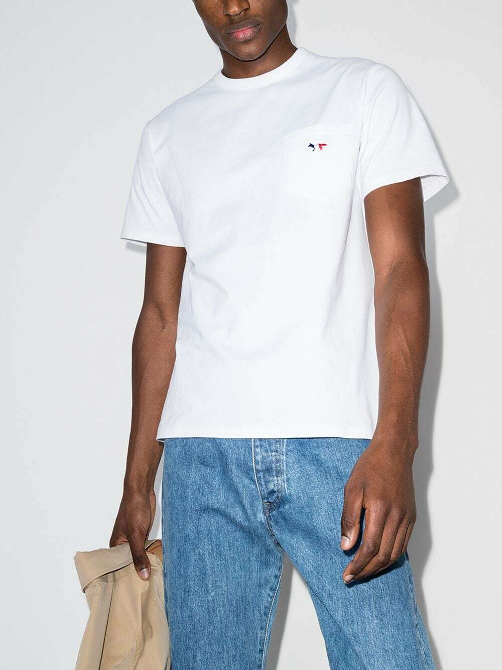 MAISON KITSUNE' - Tricolor Fox Logo Cotton T-shirt Maison Kitsune