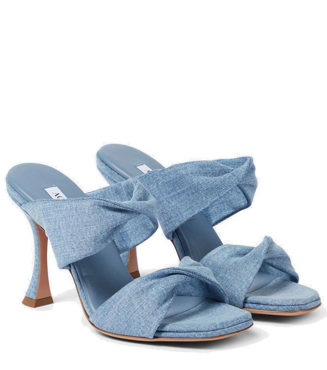 Aquazzura Twist denim mules Aquazzura