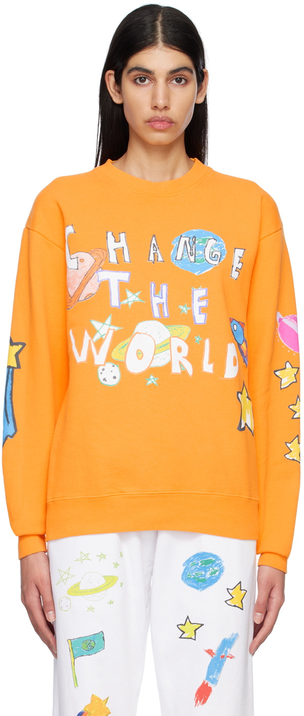 Kids Worldwide Orange 'Change The World' Sweatshirt