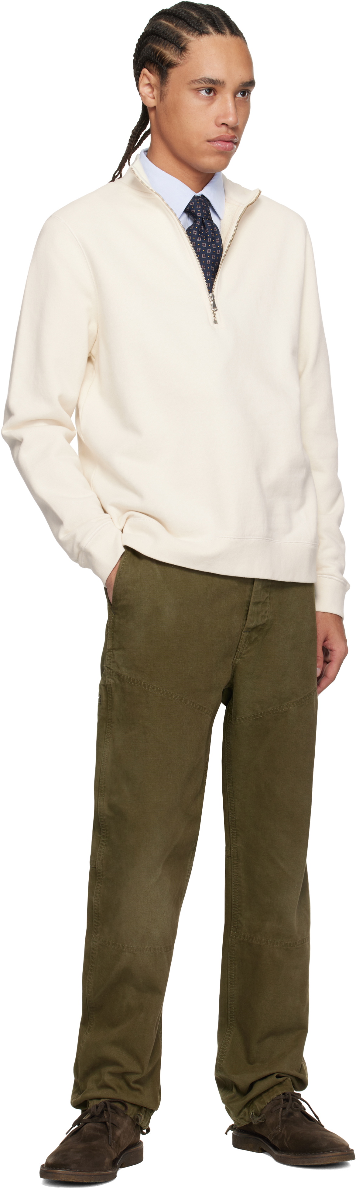 Drake's Navy Graphic Pattern Tie Drake's