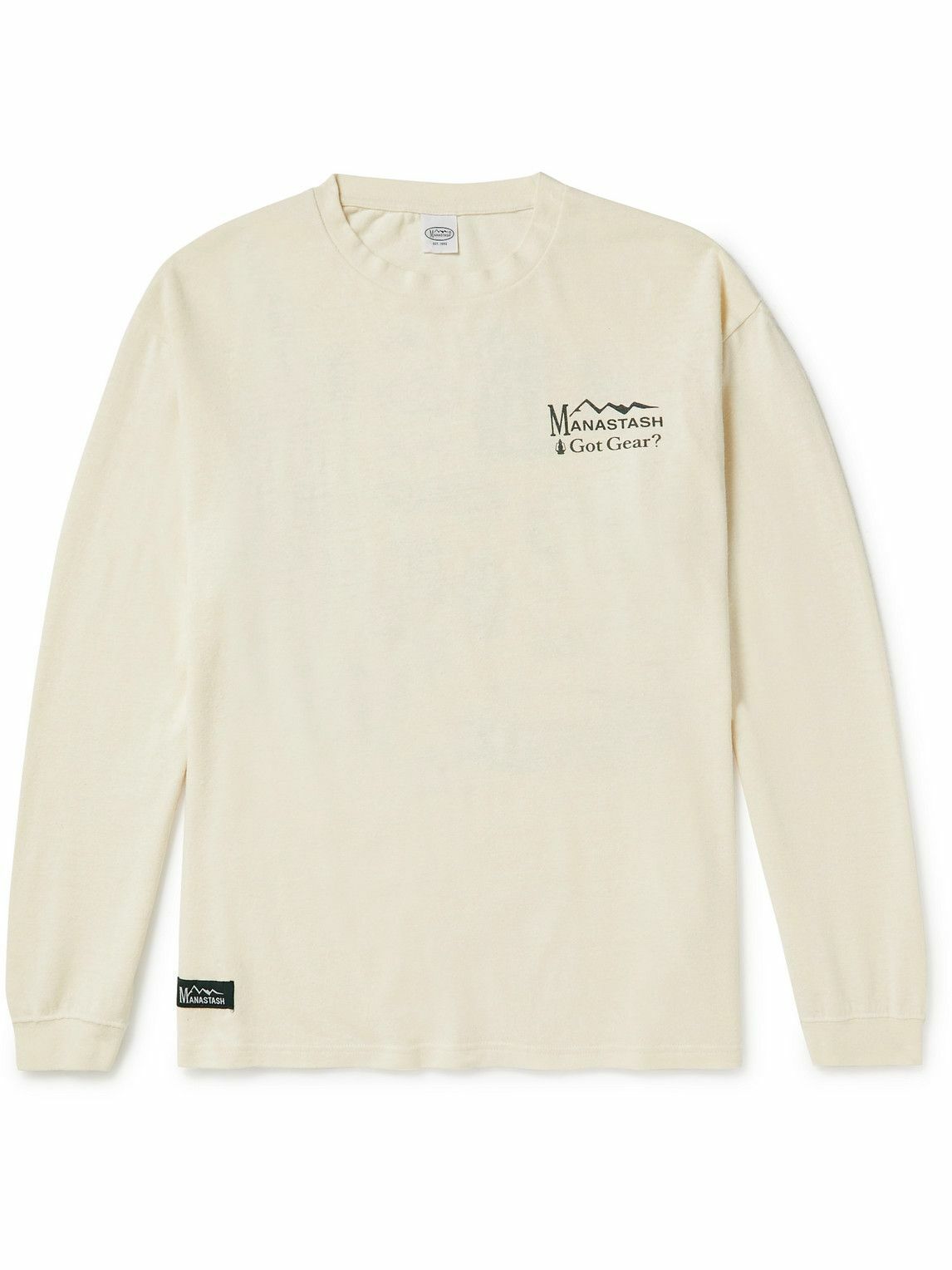 MANASTASH - Logo-Print Hemp and Cotton-Blend Jersey T-Shirt - Orange ...