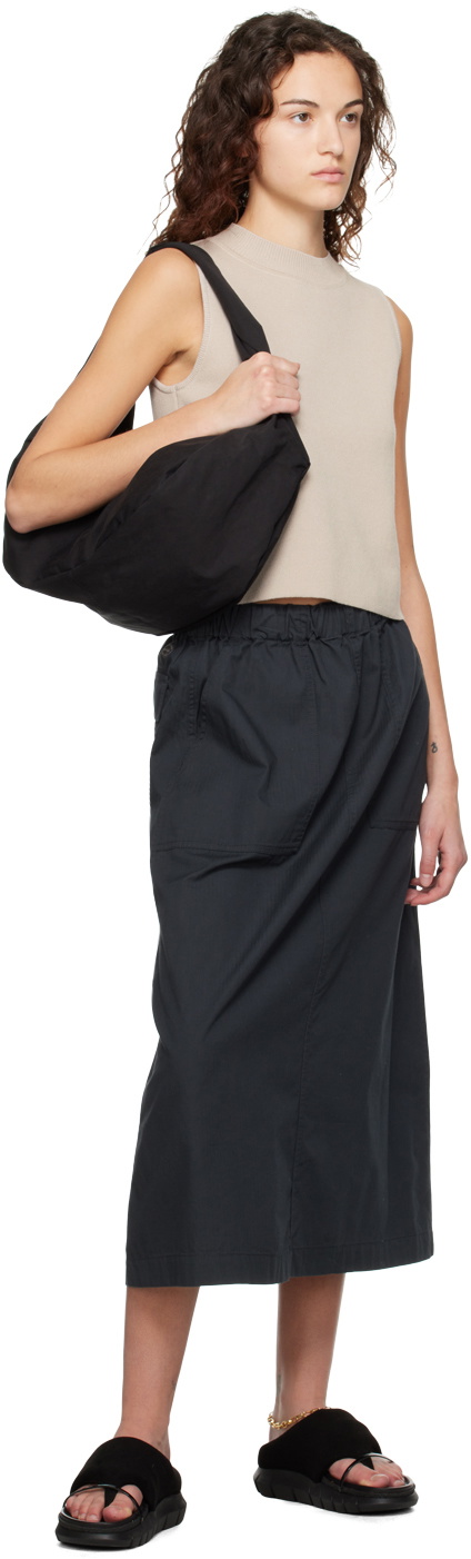 Y's Black Twisted Shoulder Bag Ys