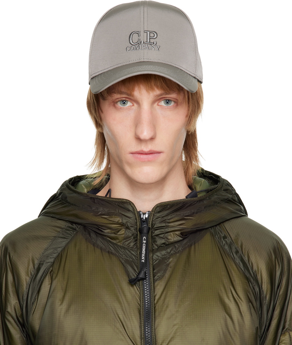 C.P. Company Gray Chrome-R Goggle Cap C.P. Company