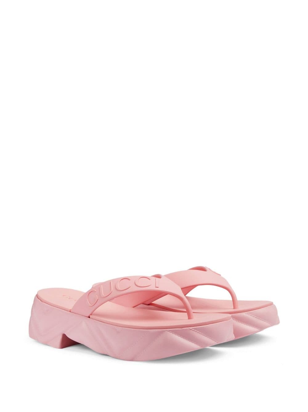 GUCCI - Tarifa Rubber Platform Flip Flops Gucci
