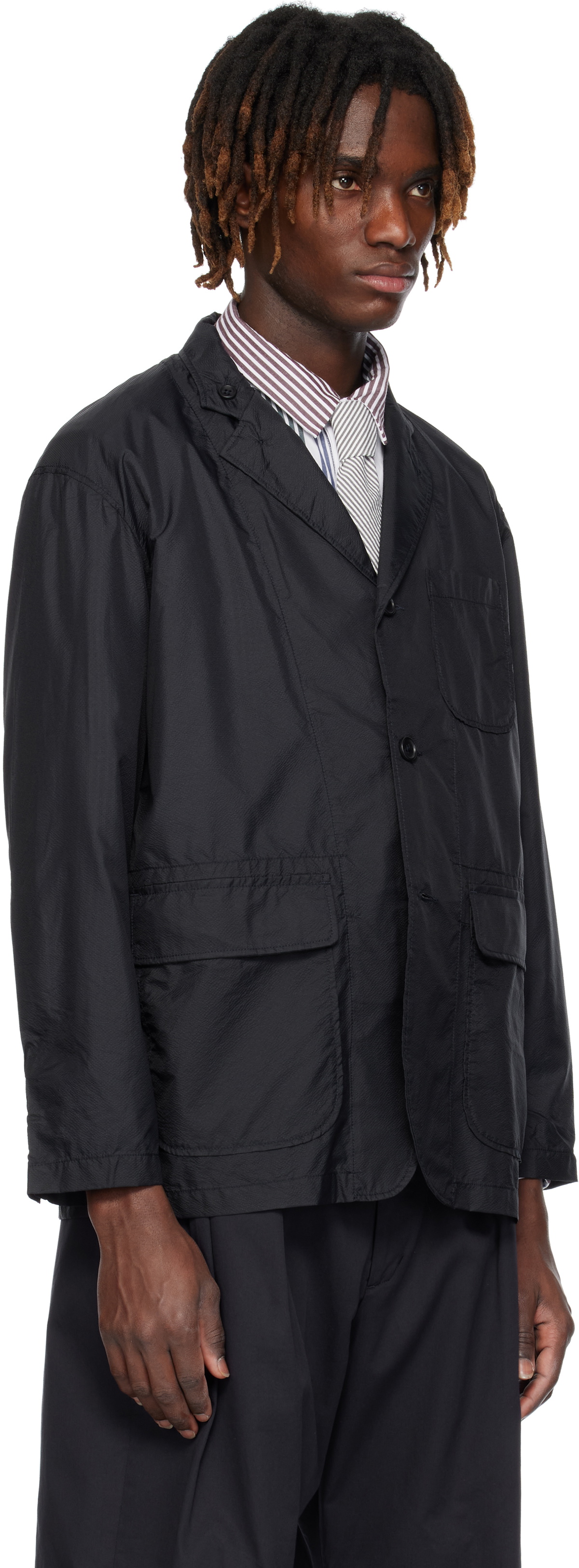 Engineered Garments Navy Loiter Blazer Engineered Garments