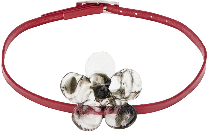 LEVENS JEWELS Red Maxi Flor Belt Necklace LEVENS JEWELS