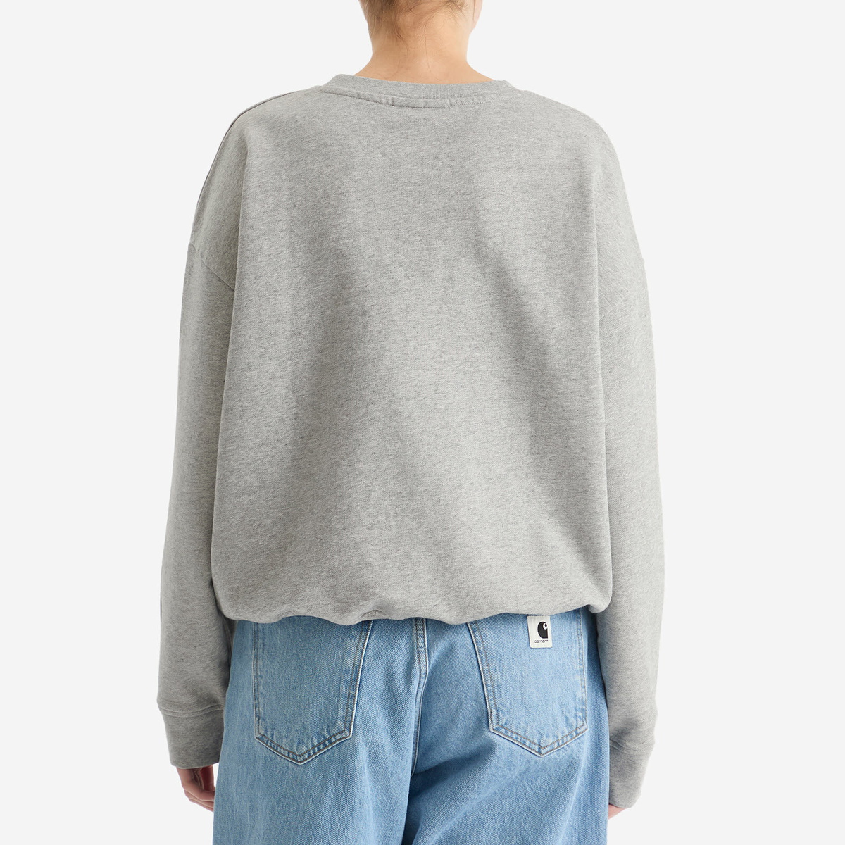 GANNI Women's Isoli BD Oversized Sweatshirt in Paloma Melange GANNI
