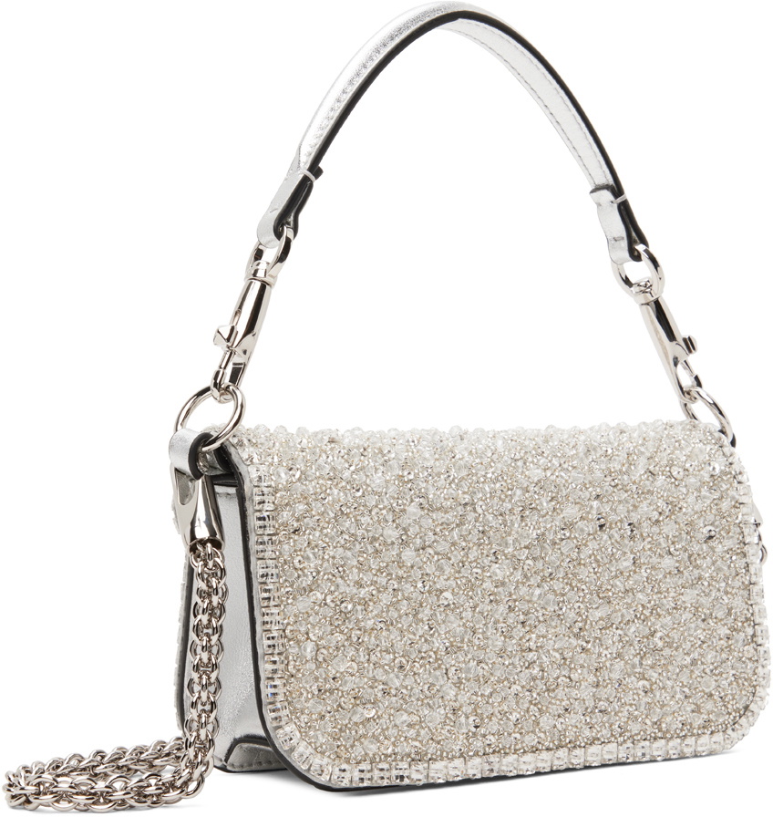 Valentino Garavani Silver Small Locò Bag Valentino Garavani