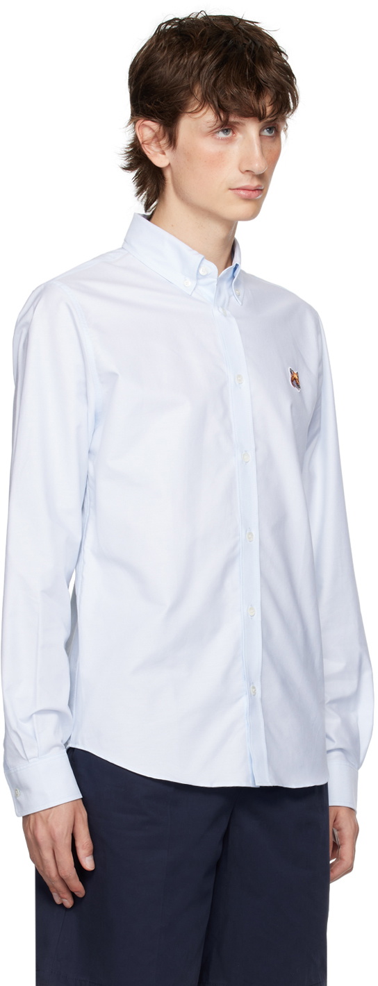 Maison Kitsuné Blue Tricolor Fox Shirt Maison Kitsune