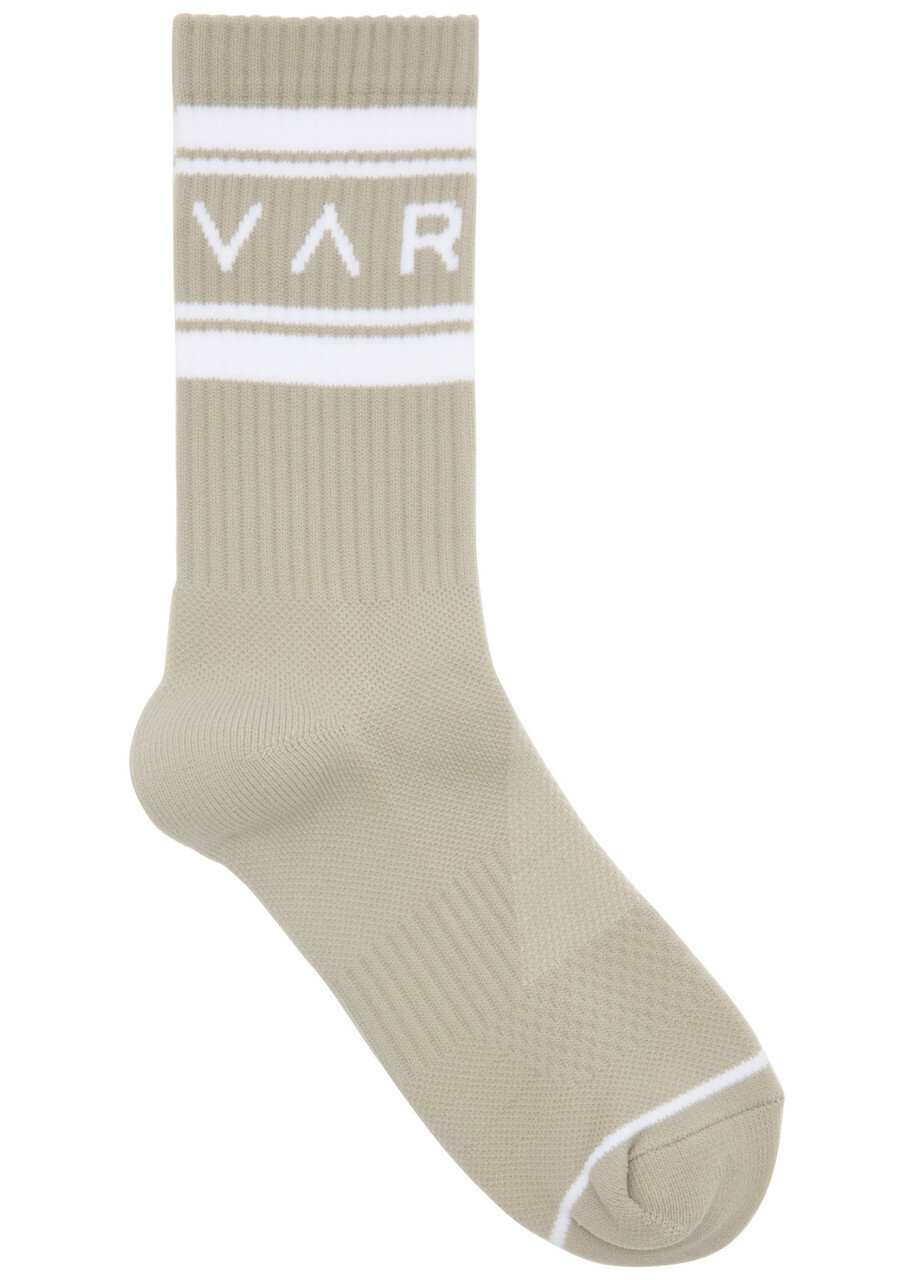 Varley Astley Logo-intarsia Jersey Socks Grey Varley