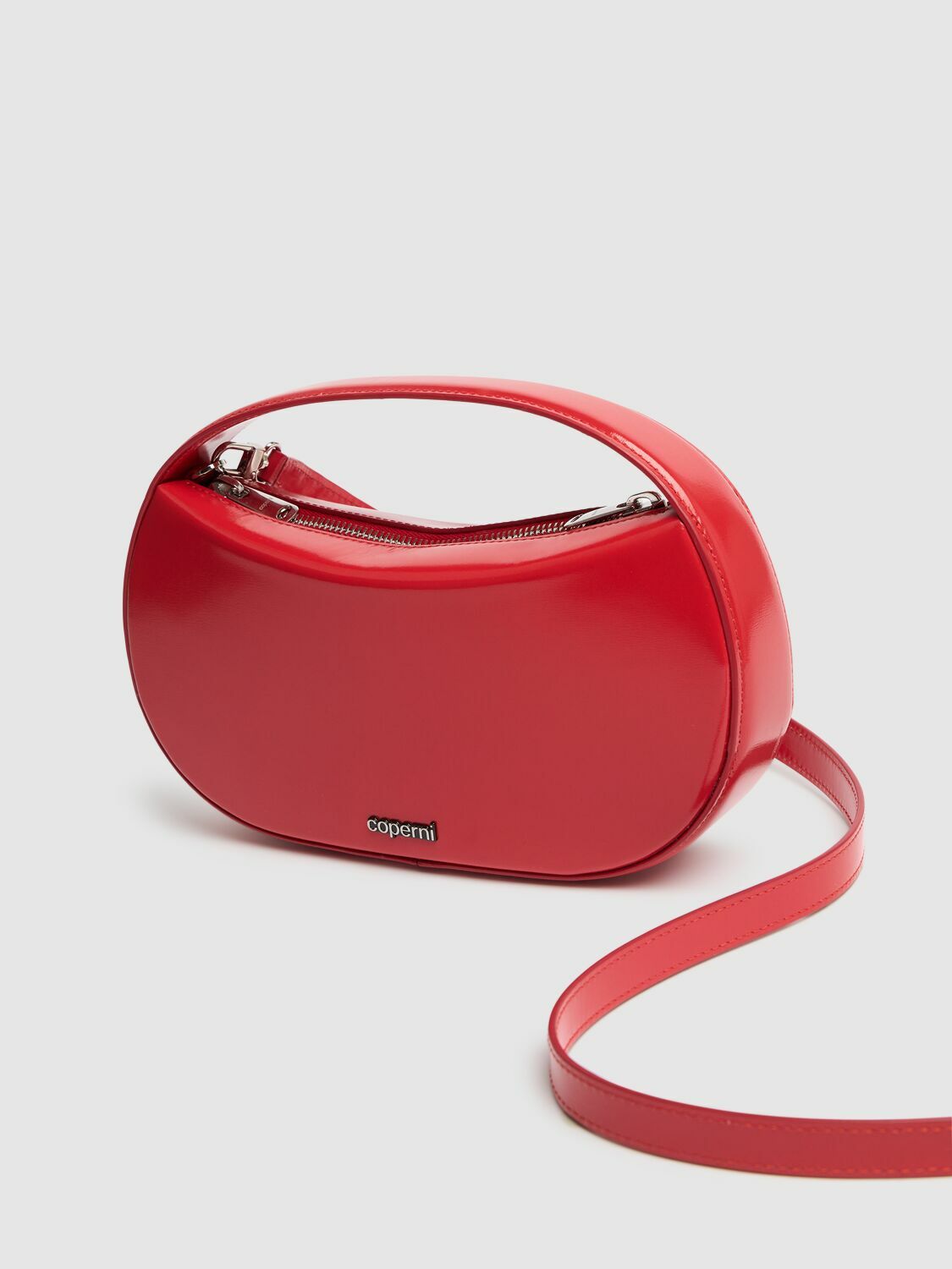 COPERNI Small Sound Swipe Leather Top Handle Bag Coperni
