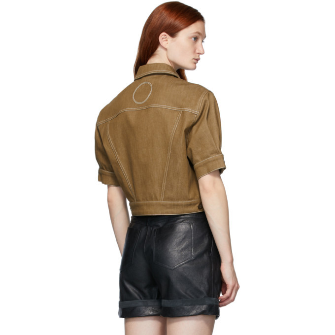Chloe Brown Denim Short Sleeve Jacket Chloe