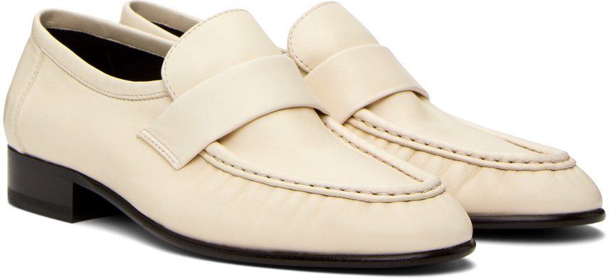 The Row Off-White Soft Loafers The Row