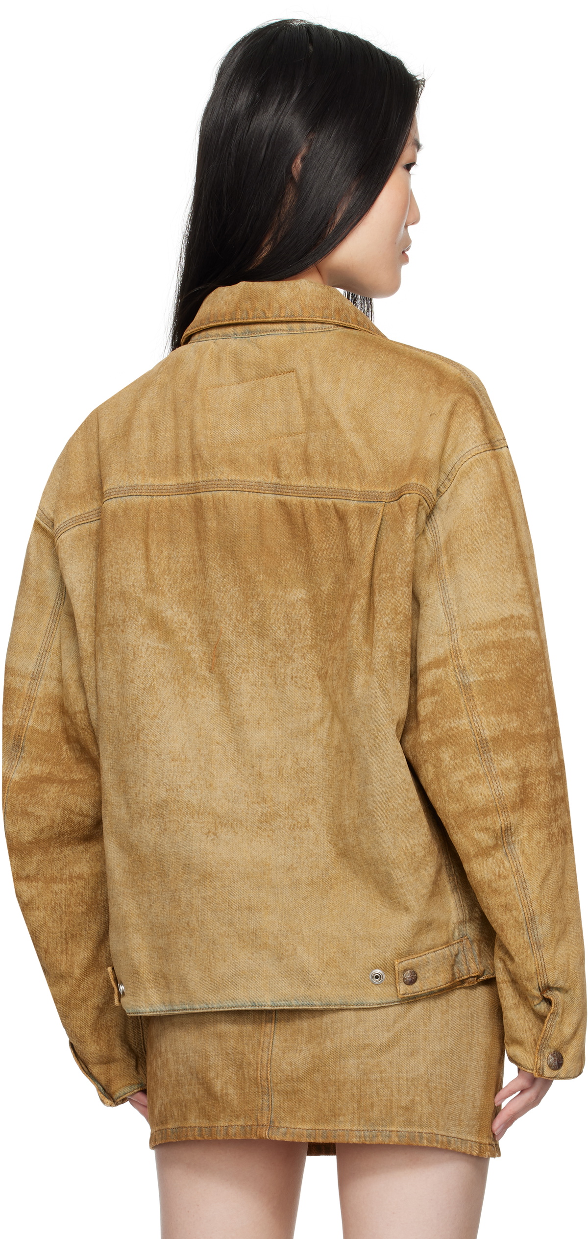 Diesel Brown D-Stack-Fsf Denim Jacket Diesel