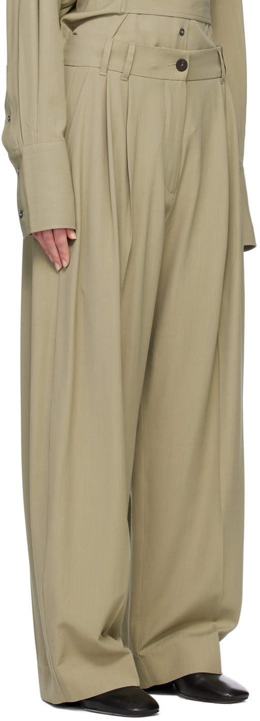 Studio Nicholson Green Nika Trousers Studio Nicholson