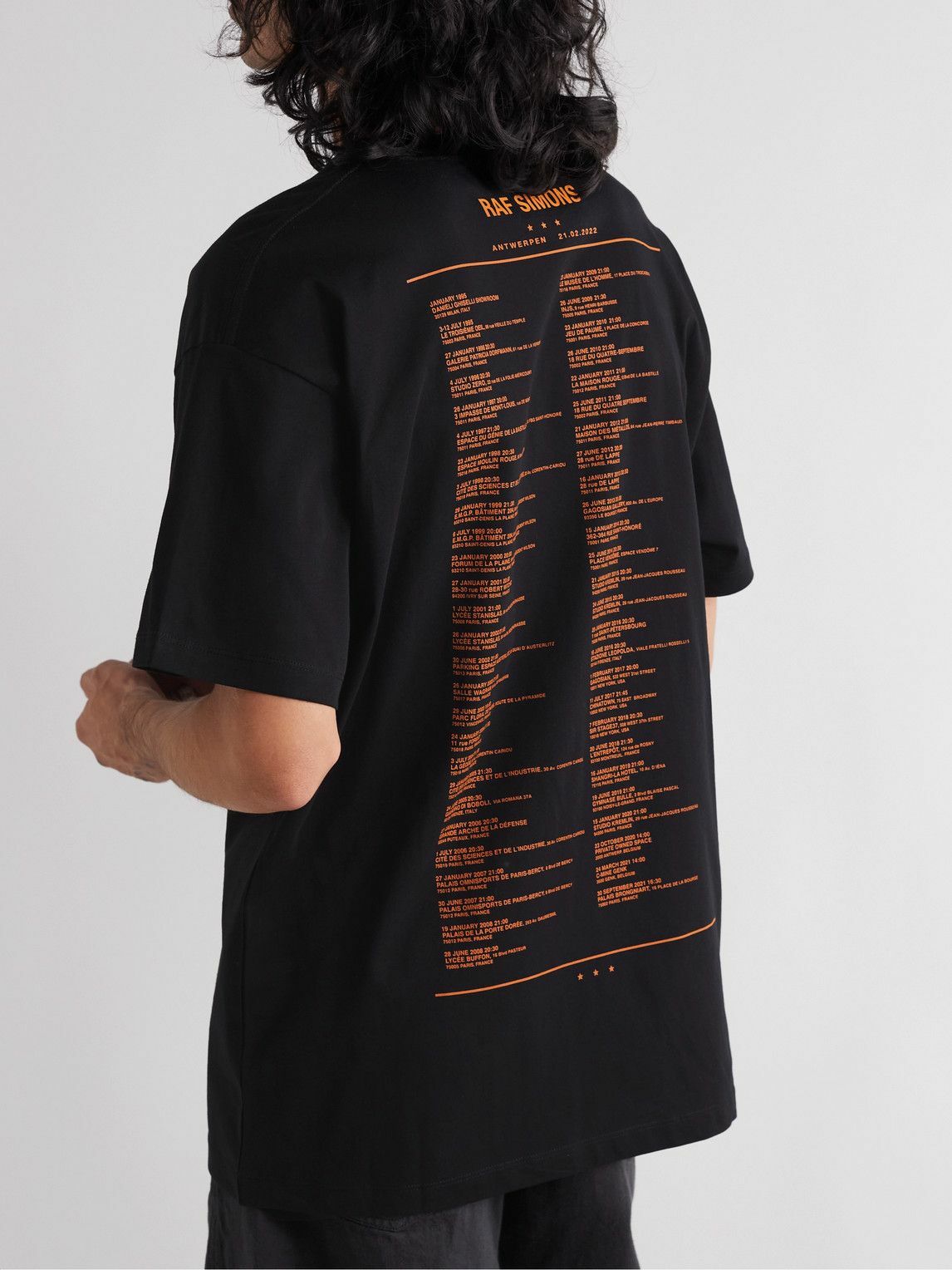 Raf Simons - Printed Cotton-Jersey T-Shirt - Black Raf Simons