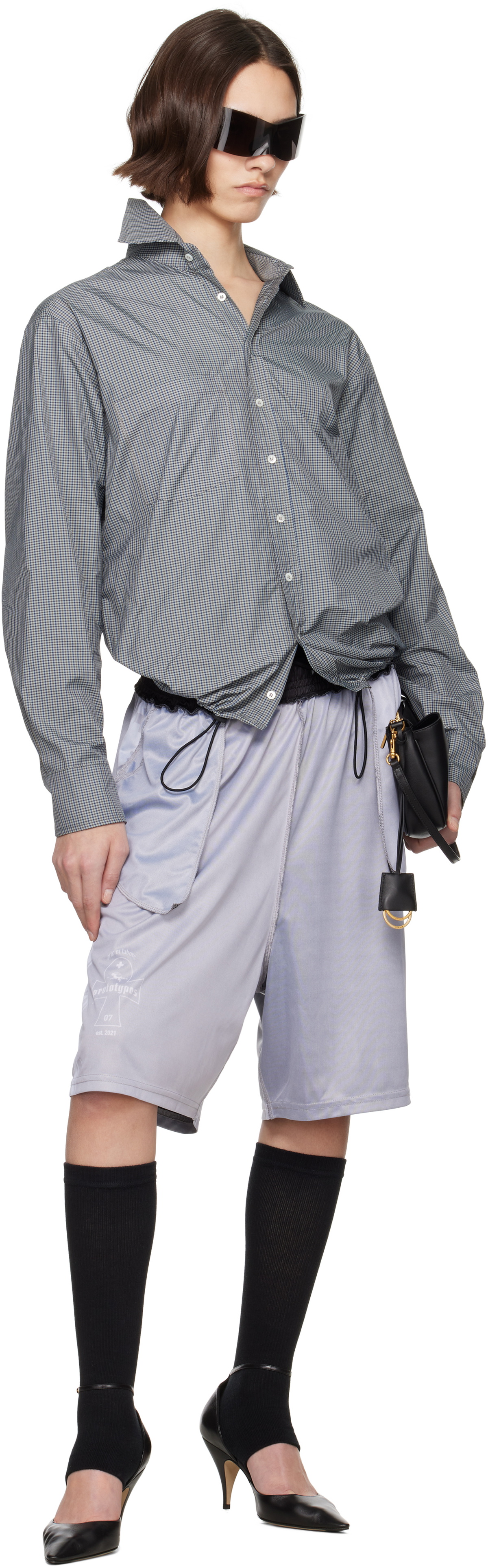 Prototypes Gray Open Back Shirt PROTOTYPES