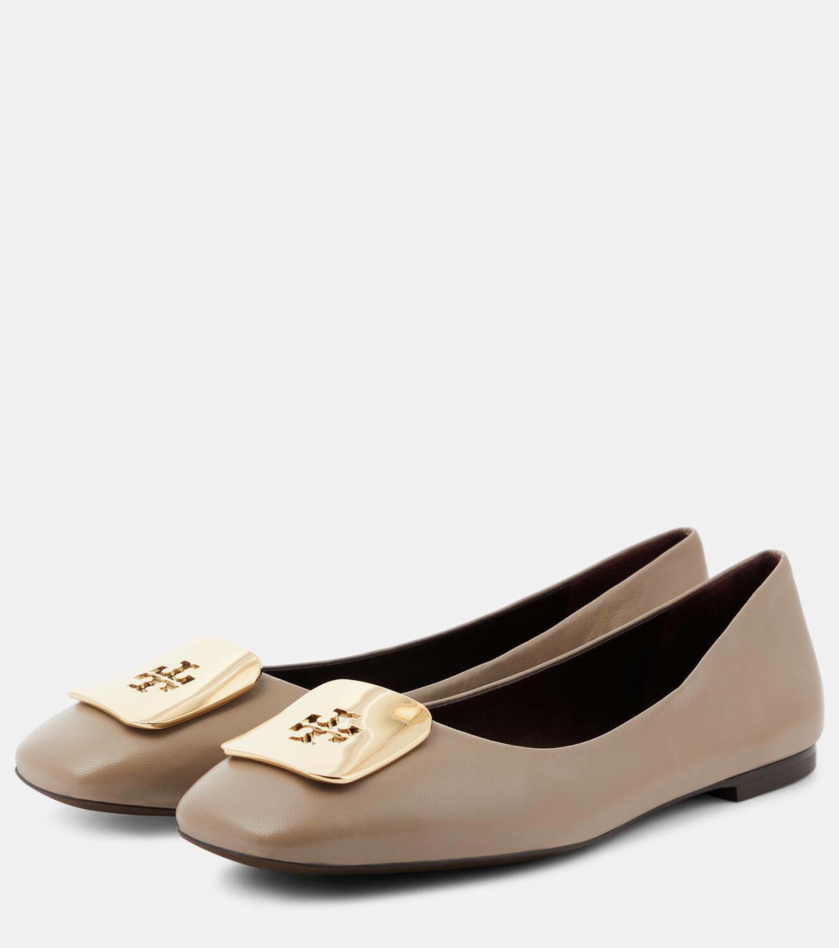 Tory Burch Georgia logo leather ballet flats Tory Burch