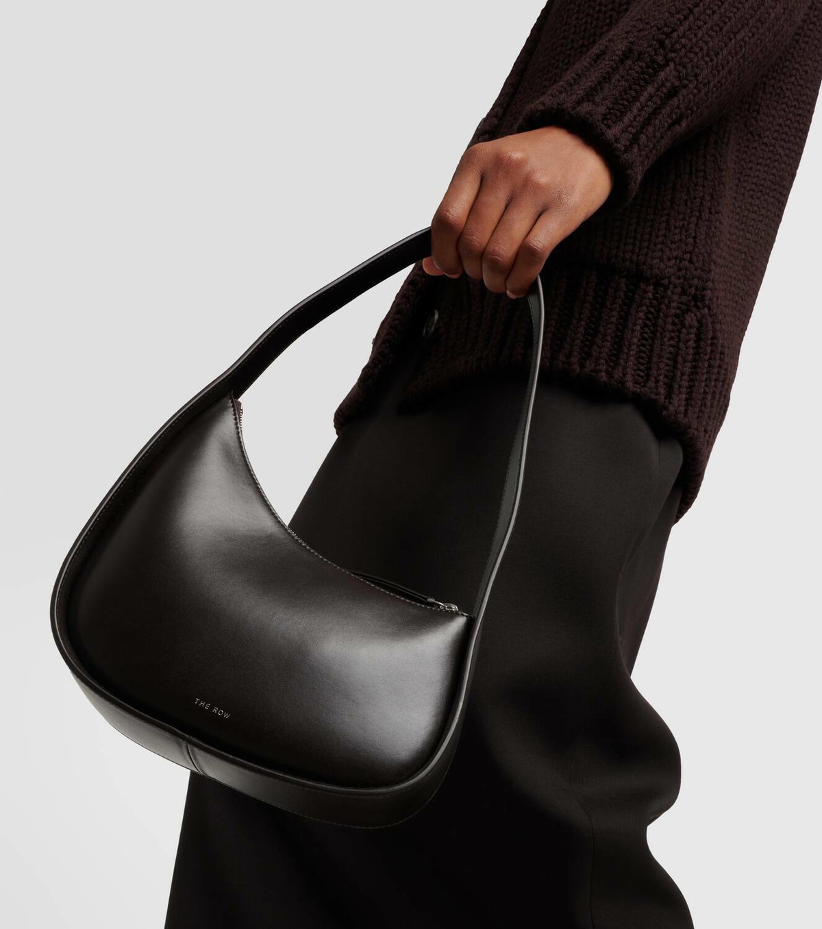 The Row Half Moon Small leather shoulder bag The Row