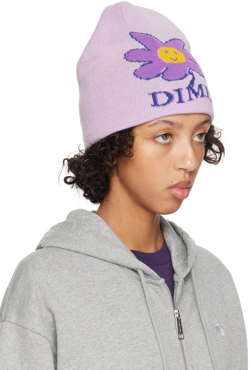 Dime Purple Floral Beanie Dime