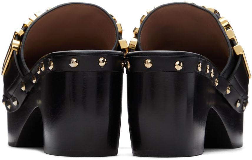 Moschino Black Lettering Logo Heels Moschino