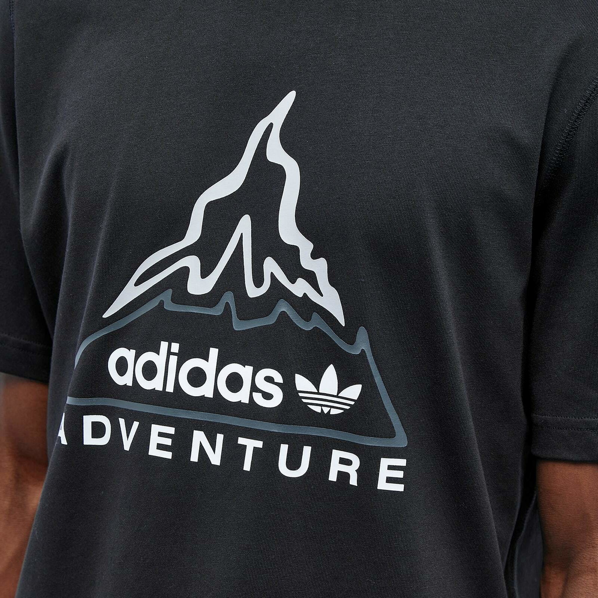 Adidas Men's Adventure Volcano T-Shirt in Black adidas